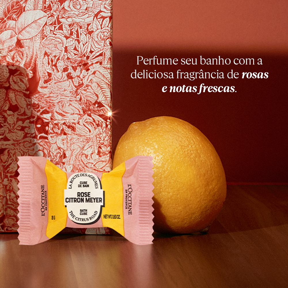 Bomba Efervescente Rose Citron Meyer 18g | L'Occitane en Provence